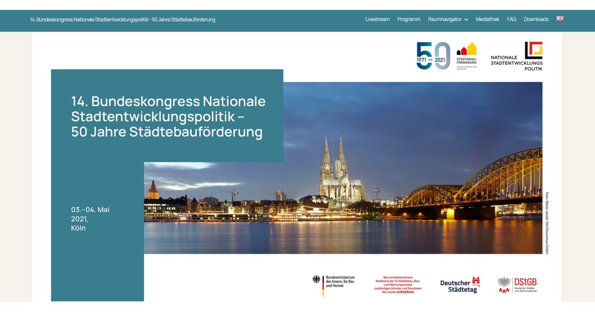 14. Bundeskongress Nationale Stadtentwicklungspolitik eröffnet | DStGB